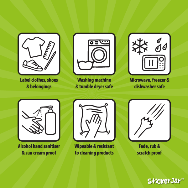 60 Name Labels for Clothes Stick On - Themed – StickerJar