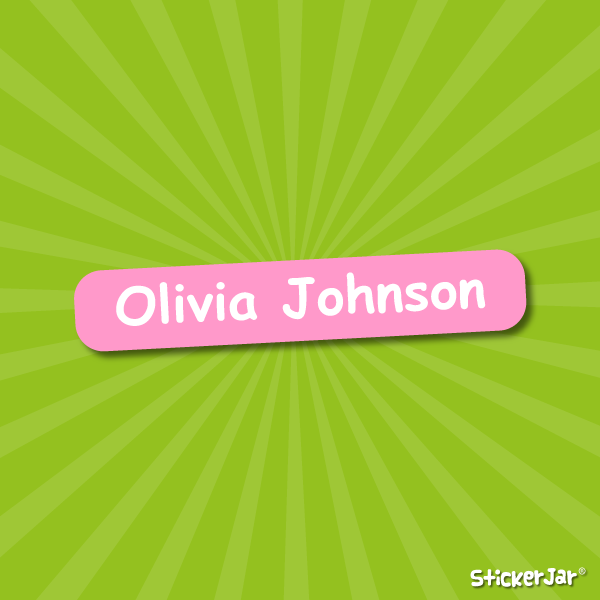 64 Slim Stick On Name Labels – StickerJar
